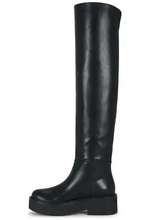 GIANVITO ROSSI Vitello Glove Tall Boot - Black