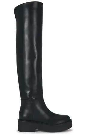 Women's Round Toe Leather Boots