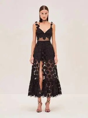 Alexis Armas Romper & Cape - Black