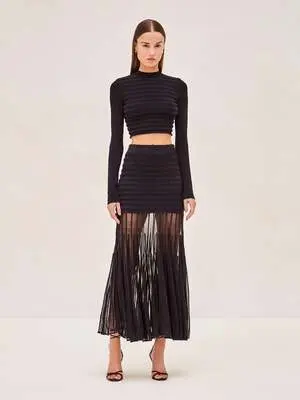 Alexis Hela Cropped Long Sleeve Top