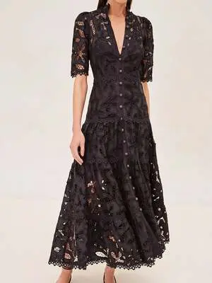 Alexis Ledina Lace Midi Dress