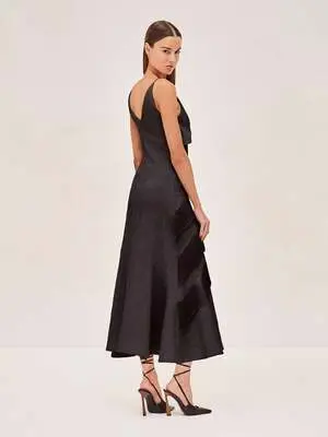 Alexis Nadinee Dress With Fringe And Slit Detail