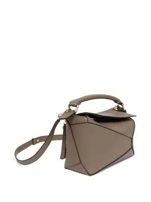 Loewe Puzzle Edge Small Leather Handbag - Grey
