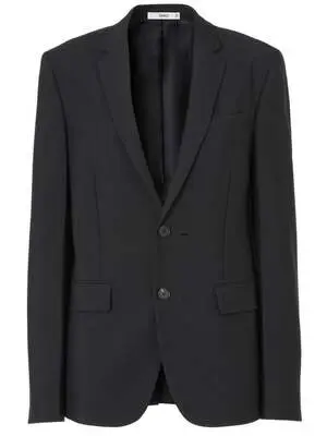 Fendi Single-breasted Blazer With Notched Lapels - Nero
