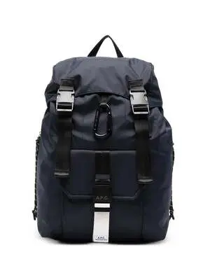 A.p.c. Nylon Mini Utility Bag With Double Buckle Closure - Blu