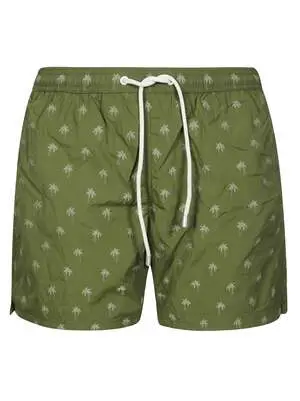 MC2 SAINT BARTH Patmos Palm Jacquard Swimwear Set - Verde