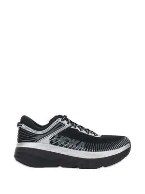 Hoka One One Reflective Lace-up Sneakers With Extended Heel Pull - Nero