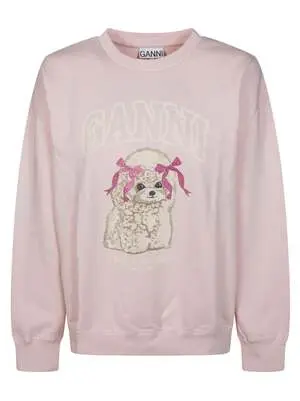 GANNI Printed Puddle Effect Sweatshirt
