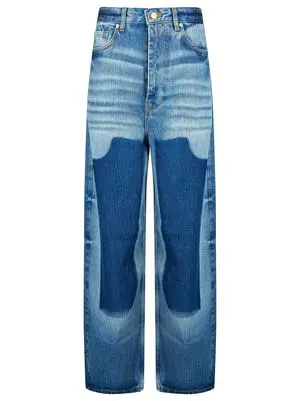 GANNI Baggy Patch Worker Jeans For