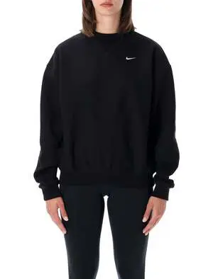 Nike Oversized Heavyweight Fleece Crewneck Sweatshirt With Dropped Shoulders - Nero