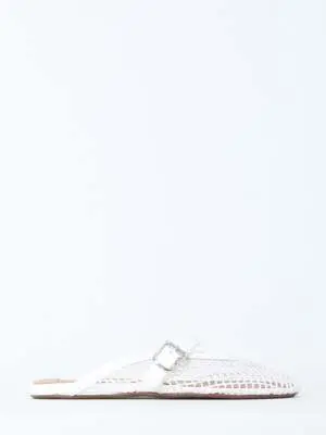 Alaïa Fishnet Flat Sandals - Blancoptiq