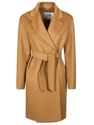 Max Mara Maceri Belted Overcoat For - Beige