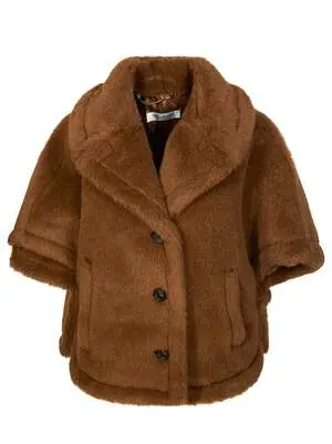 Max Mara Corvino4 Wool-blend Cape Coat For - Marrone