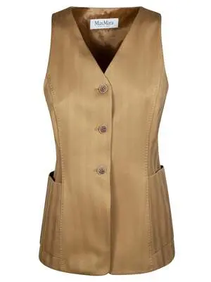 Max Mara Mxmfalla Gilet For - Beige