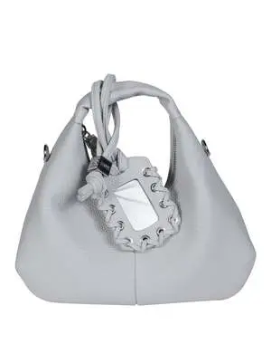 GANNI GANNI Mini Grained Hobo Handbag Grigio