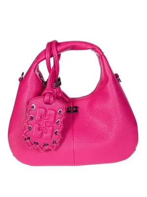 GANNI Mini Grained Hobo Handbag - Rosa
