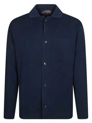 FILIPPO DE LAURENTIIS Textured Knit Shirt Jacket
