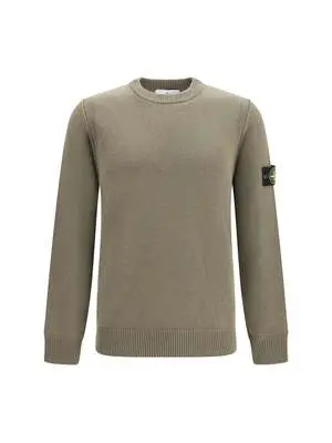 Stone Island STONE ISLAND Ribbed Neckline Sweater Verde