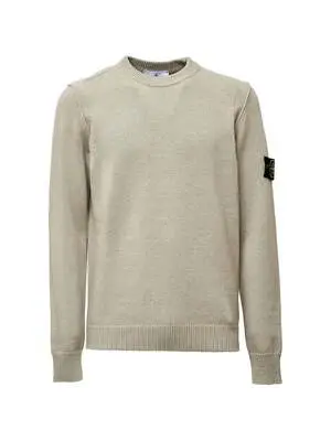 Stone Island Ribbed Wool Sweater With Reversed Shoulder Bands - Verde
