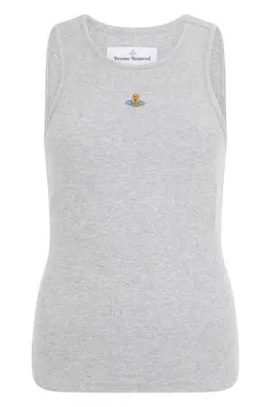 VIVIENNE WESTWOOD Orb Cotton Tank Top - Heather Grey