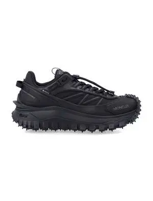 Moncler Leather And Nylon Sneakers - Nero