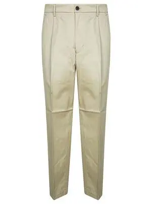 DEPARTMENT 5 Wide-leg Pleated Pants With One Pleat - Beige