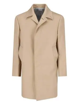 Thom Browne Cotton-lined Cupro-trim Jacket - Beige