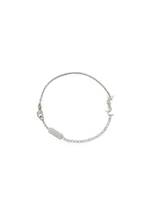Saint Laurent Rhinestone Embellished Cassandre Mini Bracelet