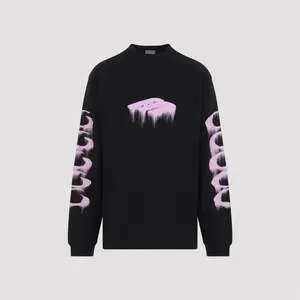 Balenciaga Long Sleeve Medium Fit Cotton T-shirt