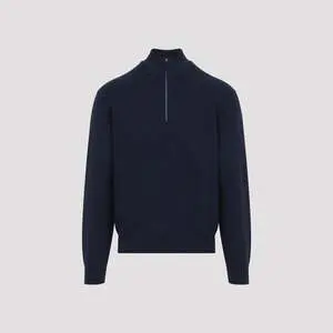 Ralph Lauren Purple Label Silk-cotton Crewneck Pullover - Blue