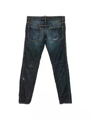 Dsquared2 2000s Stud-embellished Distressed-effect Jeans