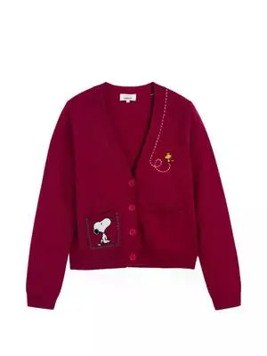 Chinti & Parker Snoopy Intarsia Pocket Cardigan