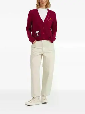 Chinti & Parker Snoopy Intarsia Pocket Cardigan