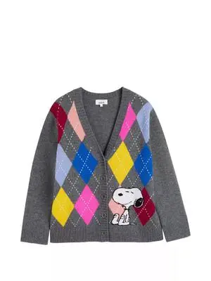 Chinti & Parker Snoopy Argyle Cardigan