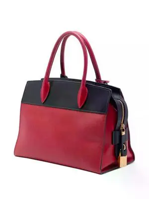 Prada Saffiano And Calf Leather Esplanade Satchel - Red