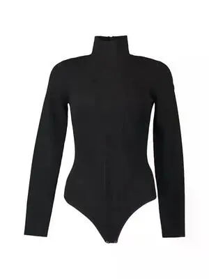 Michael Kors Ribbed-knit Turtleneck Bodysuit - Black