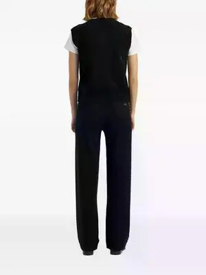 Chinti & Parker Snoopy Intarsia-knit Sweater Vest - Black