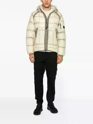 C.P. COMPANY Quilted Down Jacket With Lens Detail