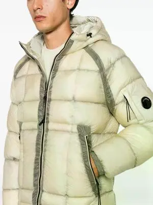 C.P. COMPANY Quilted Down Jacket With Lens Detail