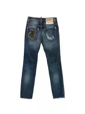 Dsquared2 Cotton Distressed Finish Jeans
