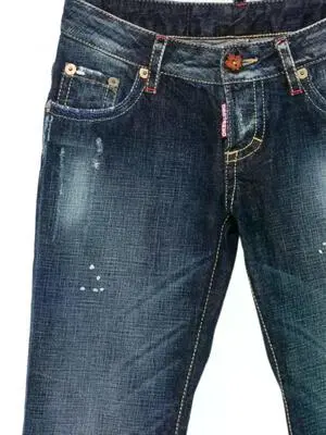 Dsquared2 Cotton Distressed Finish Jeans