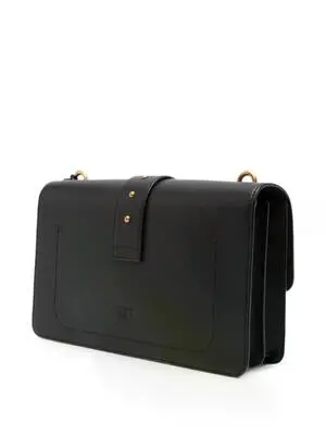 Pinko Love Birds Embellished Leather Shoulder Bag