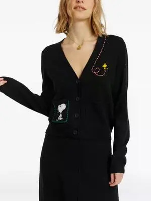 Chinti & Parker Snoopy Intarsia Cardigan