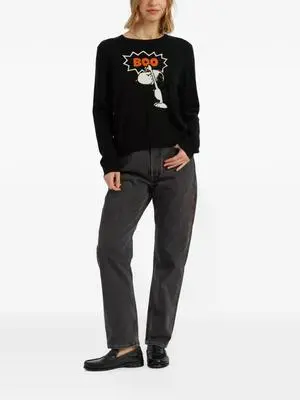Chinti & Parker Snoopy Intarsia Wool Sweater