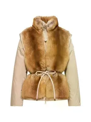Moncler Blaireau 2-in-1 Shearling Down Jacket