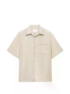 Prada Short-sleeved Cotton Shirt - Neutrals