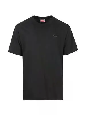Kenzo Signature Logo-embroidered T-shirt - Black
