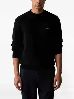 TRUSSARDI Logo Embroidered Crew Neck Sweater