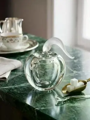 COLLEVILCA Apple-shaped Crystal Sculpture