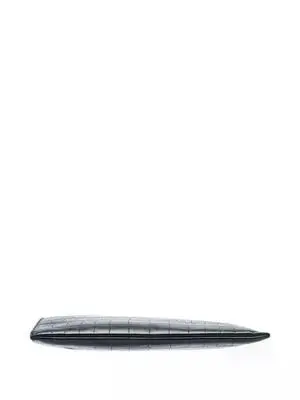 Saint Laurent Croc Embossed Leather Clutch Bag